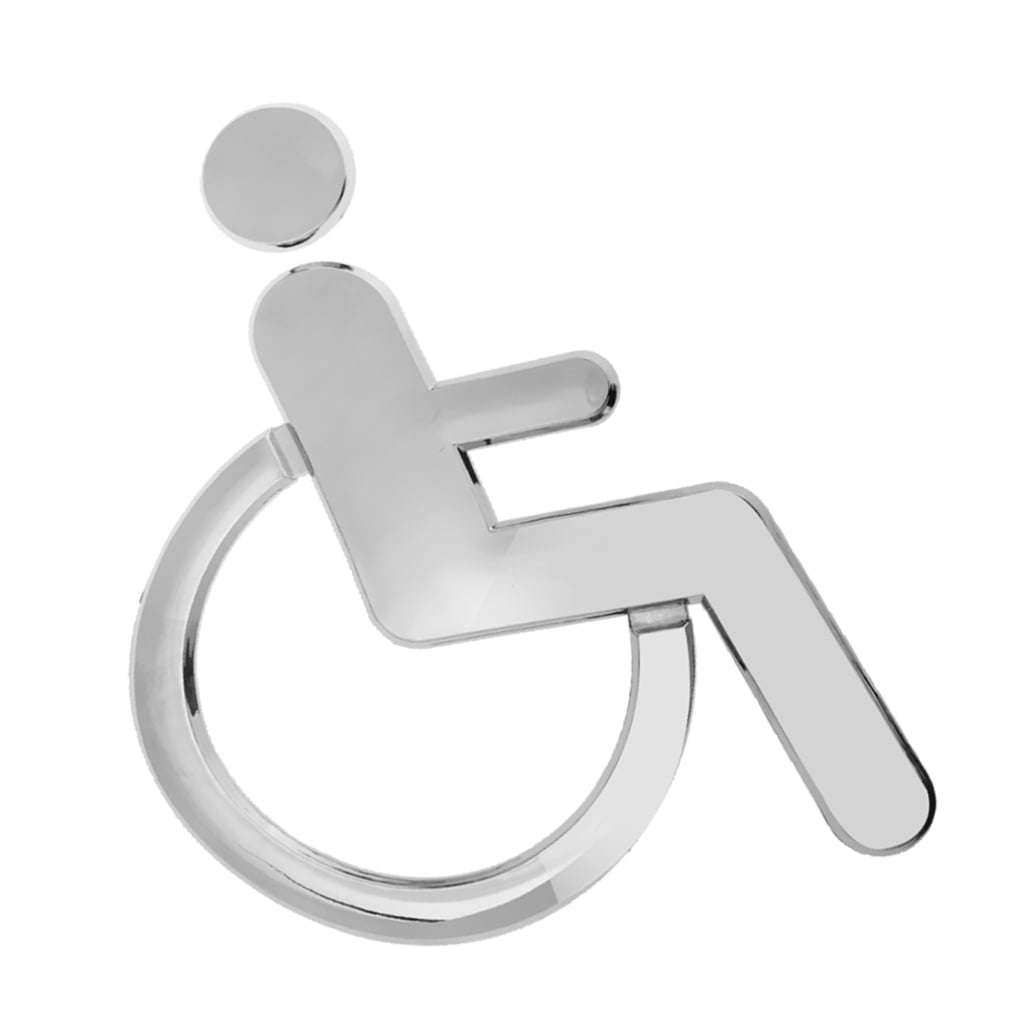 Handicap Symbol Decal Acrylic Adhesive Disabled Sign Wheelchair Sticker ...