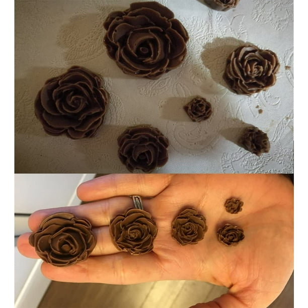 Rose Silicone Mold,Small Soap Clay Fimo Chocolate Sugarcraft Baking ...
