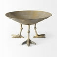 Mercana Furniture Chadwick II Medium Gold Metal Webbed Feet Bowl ...