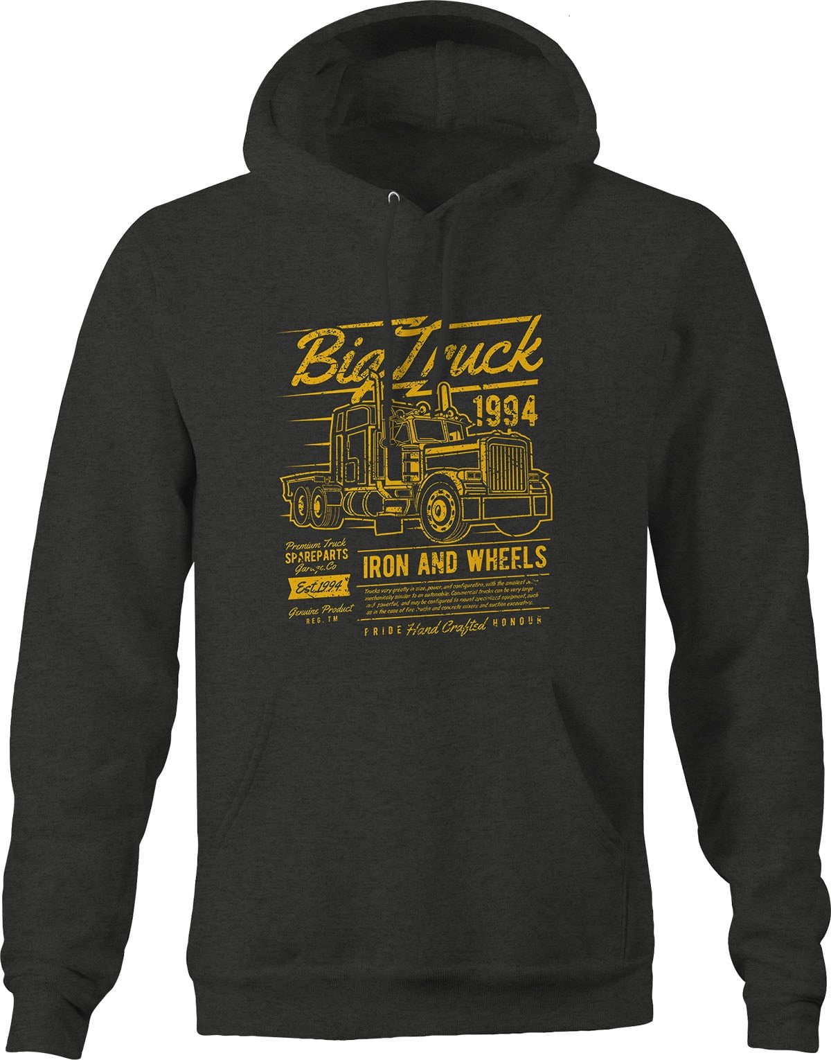 Big Rig Truck 1994 Hoodies for Men Small Gray - Walmart.com