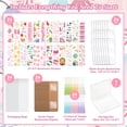 1Set DIY Mixed Pattern Paper Bookmarks Making Kits with Plastic ...