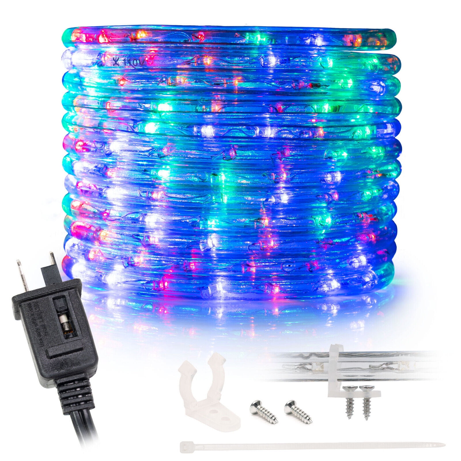 10' 20' 25' 50' 100' 150ft Outdoor LED Rope Light Water-Resistant ...