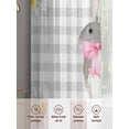 Easter Bunny Sheer Curtains 2 Panels Set Spring Bow Rabbit White Daisy ...