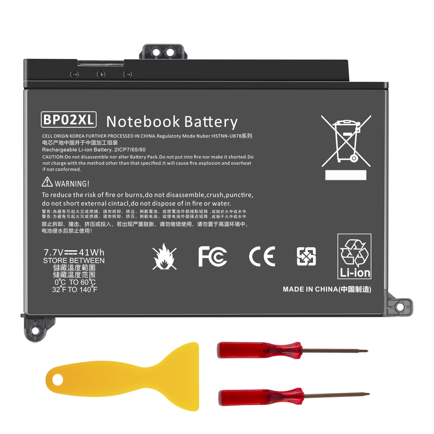BP02XL Battery for HP Pavilion 15 Series 15-AW068NR 15-AU010WM 15 ...