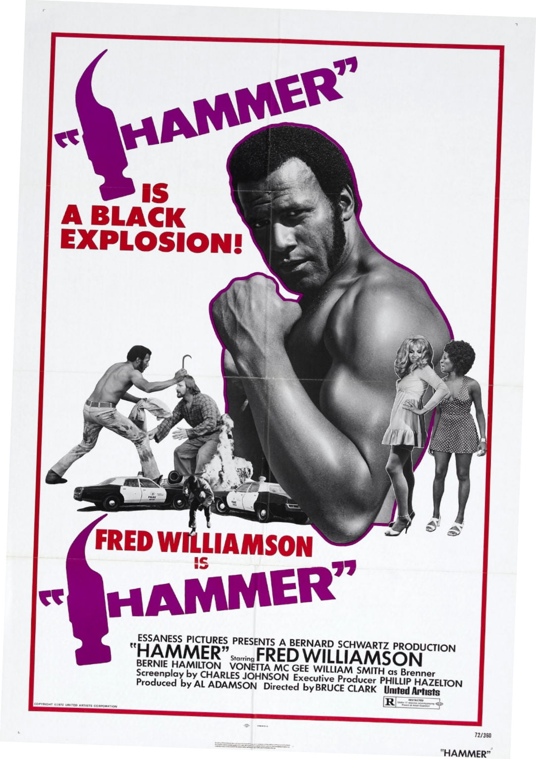 Hammer Movie poster Metal Sign 8inx 12in Art Print on Metal 8x12 Square ...