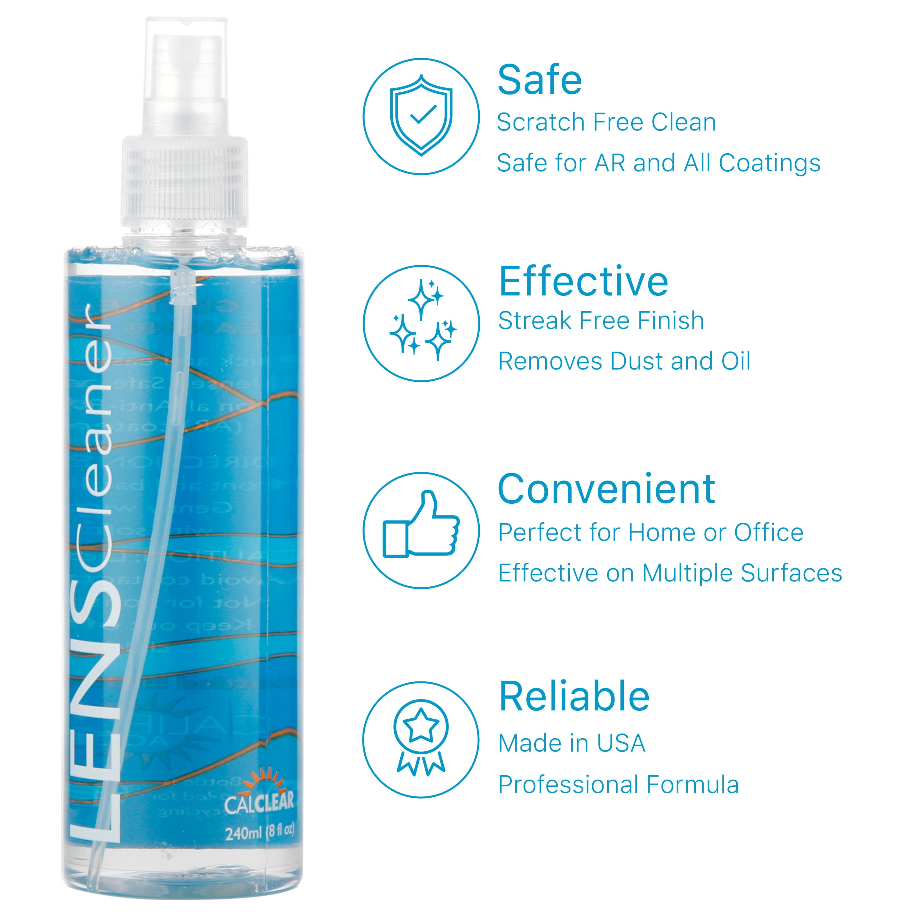 California Accessories Calclear Lens Cleaner Spray | Pack of 1-8oz ...
