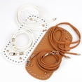 3pcs PU Leather Flat Bag Bottom Drawstring Strap Women Bags Handmade ...