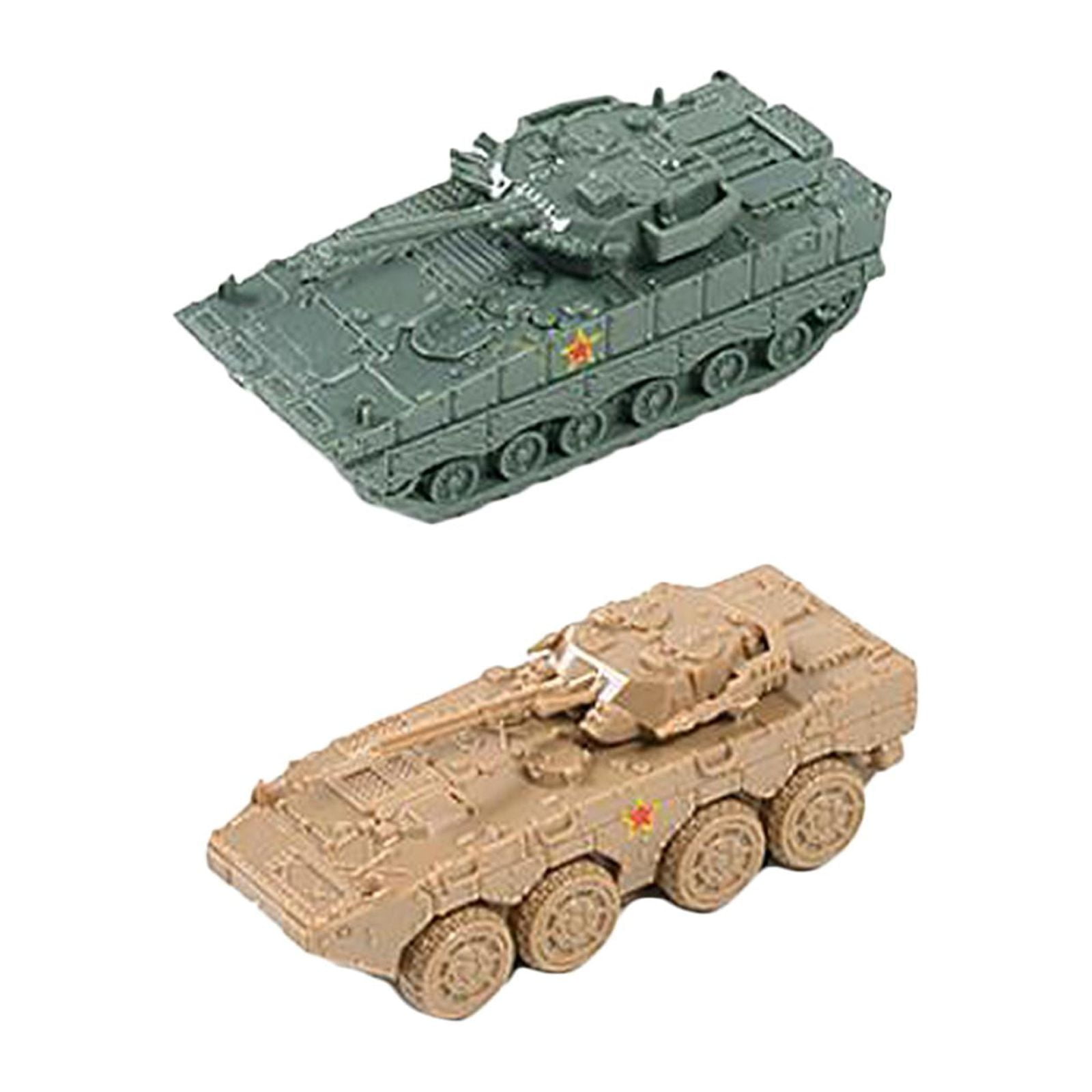 2 piezas 1/144 Scale Tracked Crawler Chariot Tank Model Collection con ...