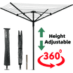 Gomok Umbrella Drying Rack, Rotary Outdoor Dryer Clothes Line 4 Arms ...
