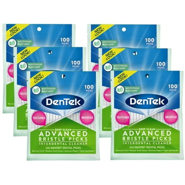 DenTek Complete Clean Fresh Mint Flavored Angled Floss Picks, 75 Count ...