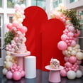 Christmas Red 7.2FT Arch Backdrop Covers, Farmhouse Solid Red Color ...