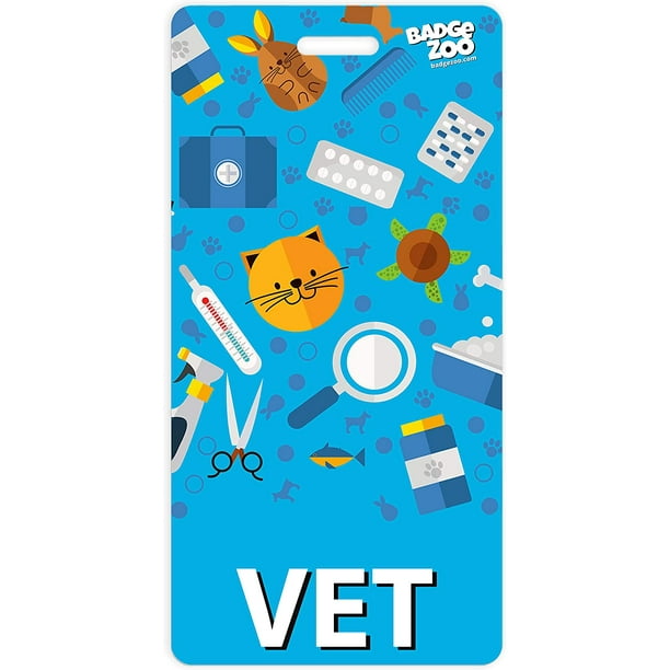 Vet Buddy Blue Vertical Heavy Duty Tags Backer Card Double Sided ...