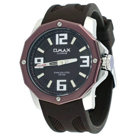 Omax Supreme #TS671 Mens OctAgono Stainless Steel Resin Band Sports ...