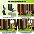 4 Pcs Fence Post Repair Kit, Heavy Duty Fence Post Anchor Ground Stakes ...