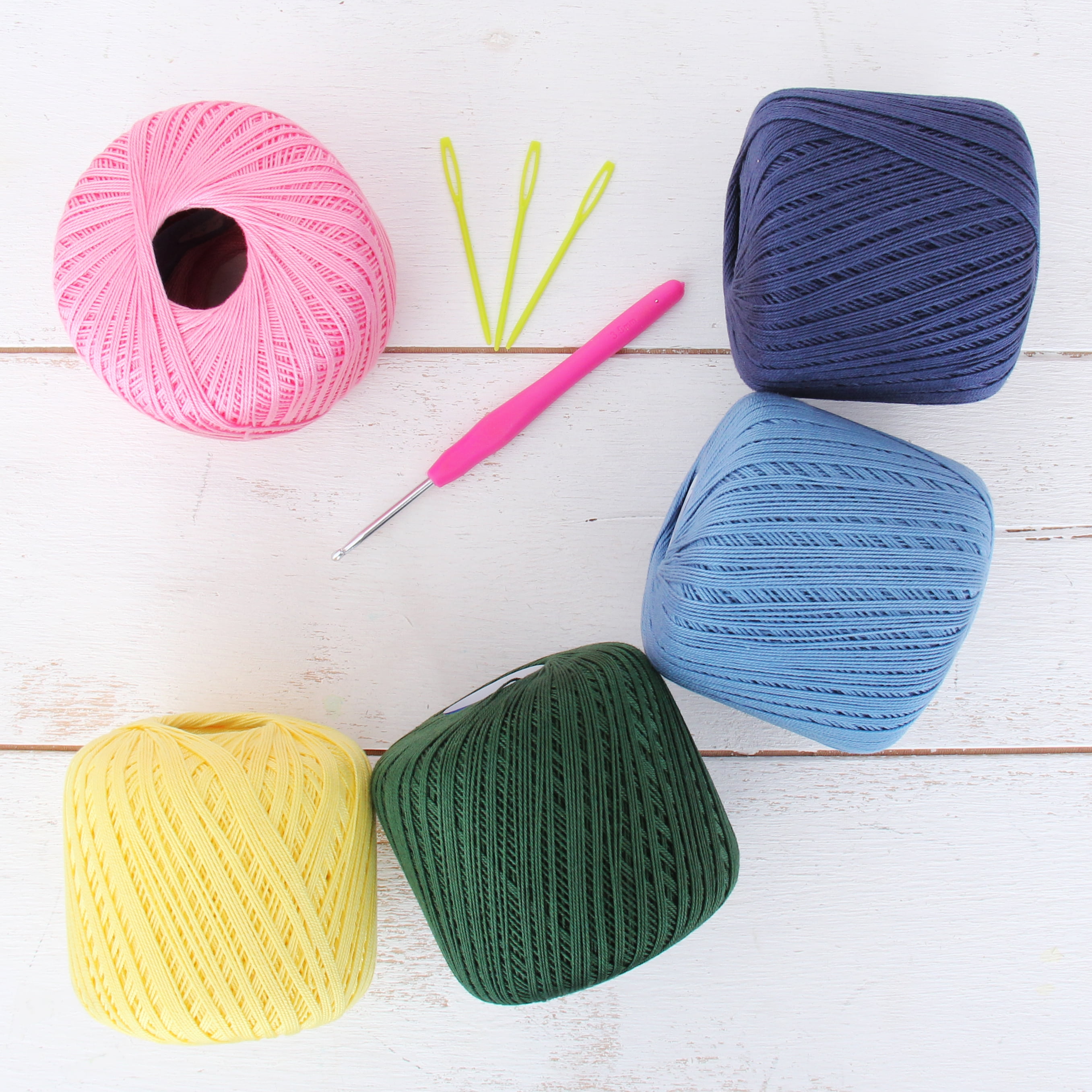 100% Pure Cotton Crochet Thread Set by Threadart - Size 10 - Spring ...
