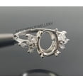 AFGEMSNJEWELLERY Oval Semi Mount Without Stone Ring, Prong Setting, 925 ...