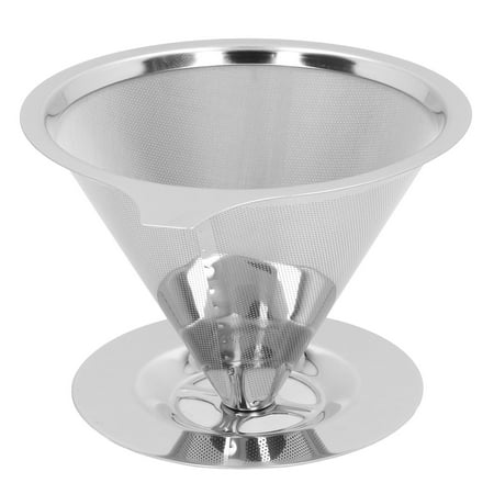 Pour Coffee Dripper, Paperless Stainless Steel Reusable Drip Cone ...