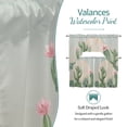 Cactus Green Tropical Kitchen Curtains Sets 24 Inch Length with Valance ...