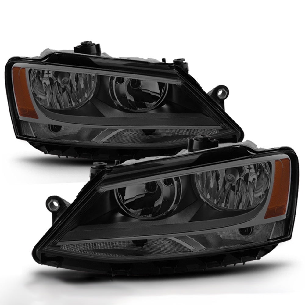 For 11-14 VW Volkswagen Jetta TD Crystal Headlights (Smoke) TD-HD-JH ...