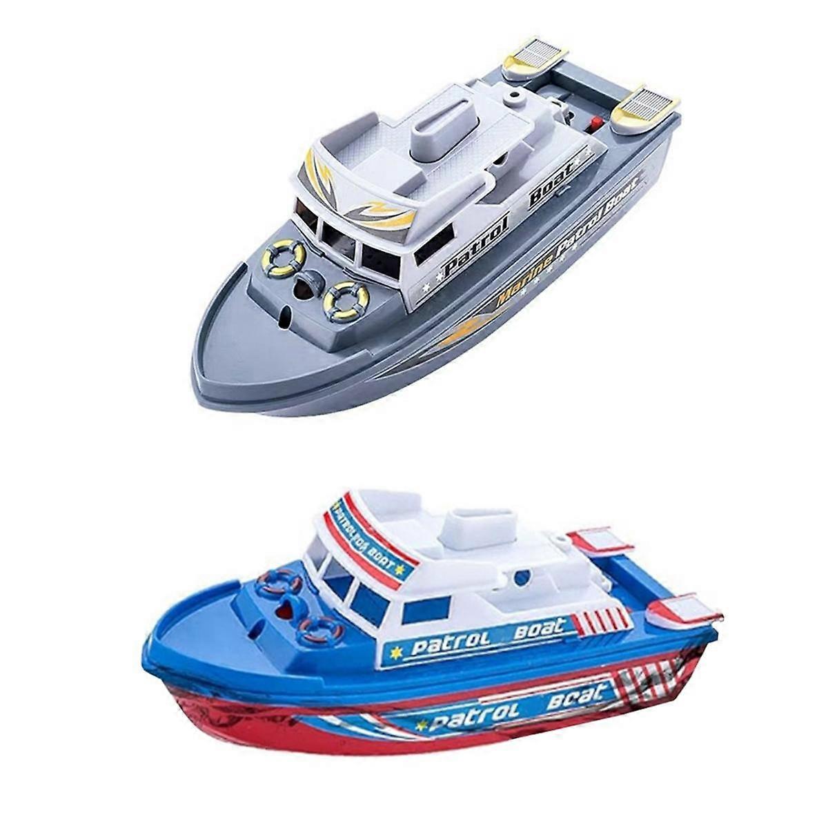 Speed Boat Water Toy Electric Patrol Boat Toy Model with Siren and ...