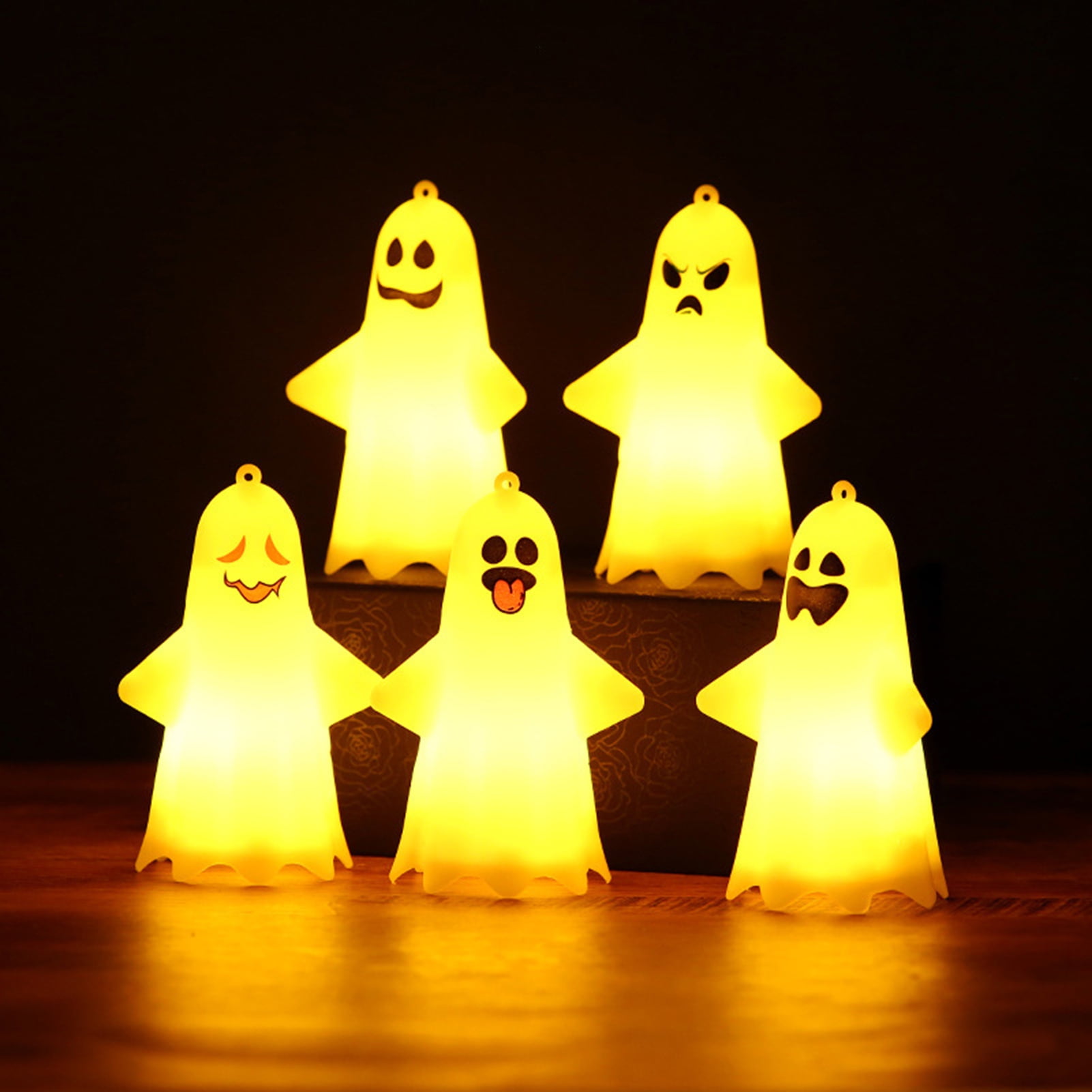 Hariumiu Decor Halloween Decoration LED Light Glowing Ghost Pendant ...