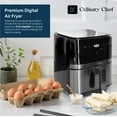 Culinary Chef 5.8-Quart Electric Air Fryer, Adjustable Temperature ...