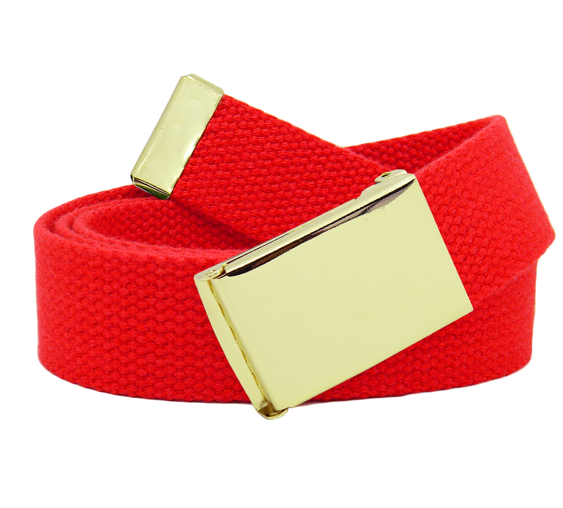 Boys School Uniform Gold Military Flip Top Buckle with Canvas Web Belt ...