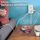 Presto Plug Portable Power Adaptor, Electric Outlet Extender with 2 USB ...