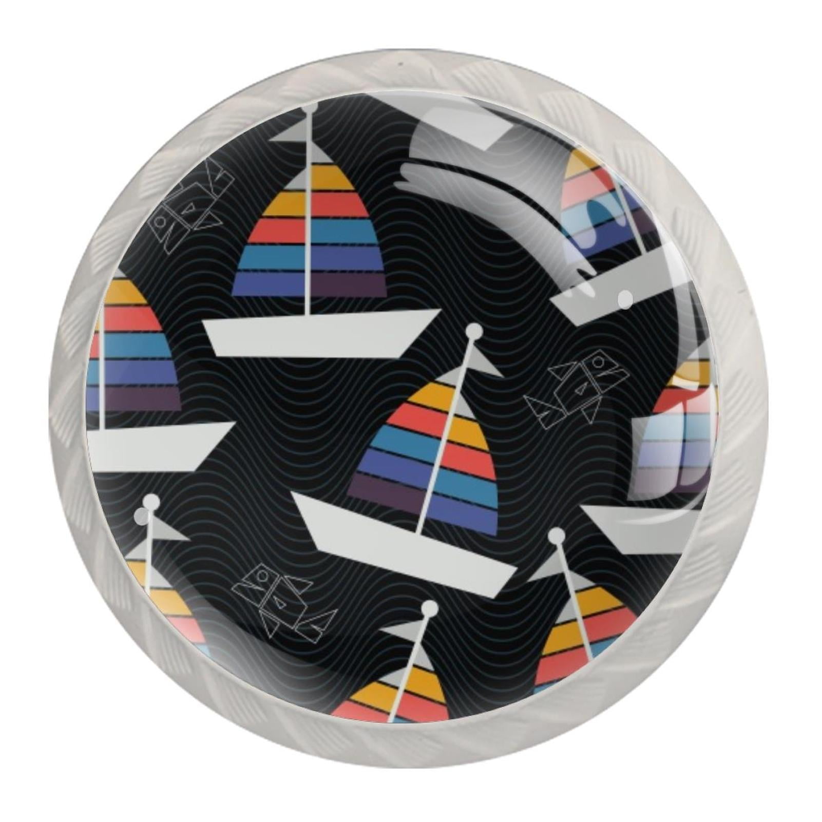 4 Pcs Rainbow Sailing Knobs for Kitchen Cabinet Cupboard Dresser ...