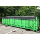 12' x 20', 18oz Vinyl Roll-Off Dumpster Tarp, Waterproof, container ...