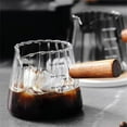 180ML Wood Handle Glass Espresso Measuring Cup Coffee Extraction Cup ...