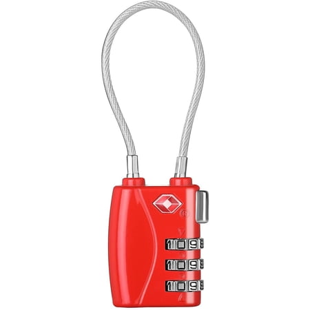 Tsa Approved Cable Luggage Lock, 3 Digit Combination Padlock For ...