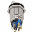 19Mm Momentary Rotary Push Button Switch 3Position 2No2Nc 3-6V On-Off ...