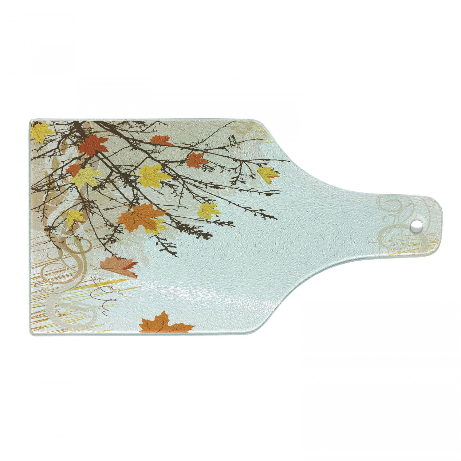 Nature Cutting Board, Autumn Maple Leaves Branches in Fall Earthen ...