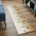 Area Rug 2x6ft Autumn Eucalyptus Leaf Retro Linen Area Rugs Washable ...