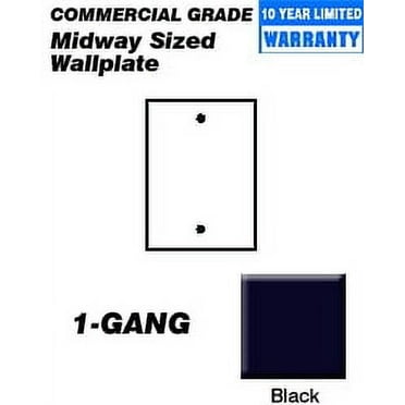 Leviton PJ23-W White Midway Nylon Two Gang Blank Wall Plate - Walmart.com