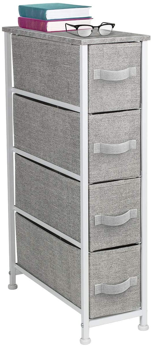 GUAIPOU Kids Narrow Dresser with 4 Drawers - Vertical Slim Storage ...