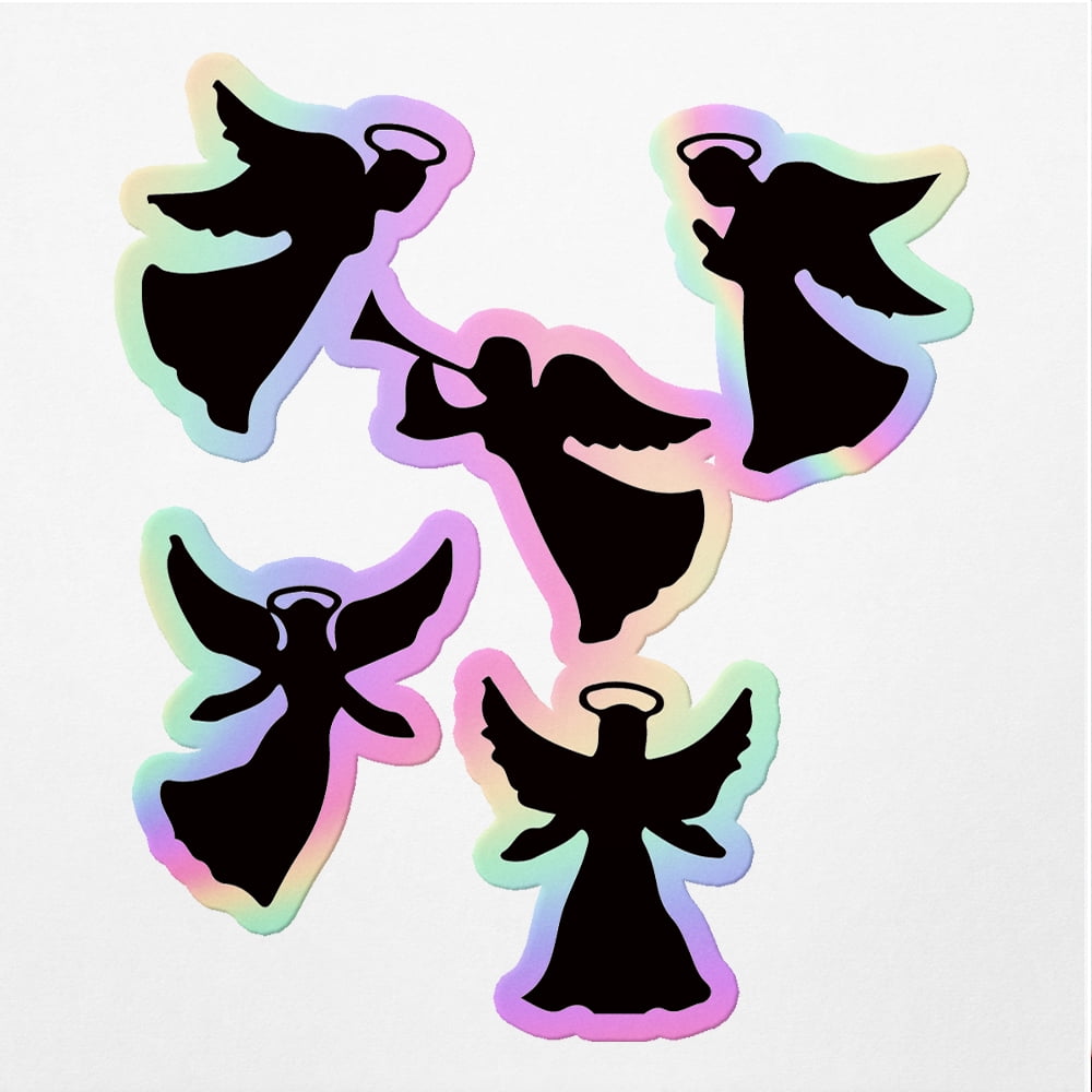 Vinyl Stickers Decals Of Angels Silhouette - Apply On Any Smooth ...