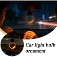 Mini Bulb Rearview Mirror Ornament,2D Flat Luminous Car Interior ...