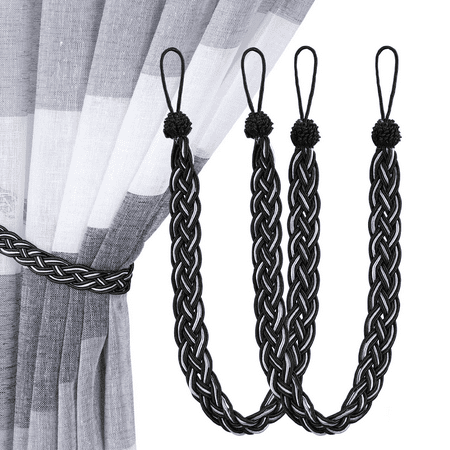 TOOAD Attaches de rideaux tressées à la main, attaches de rideaux à ...
