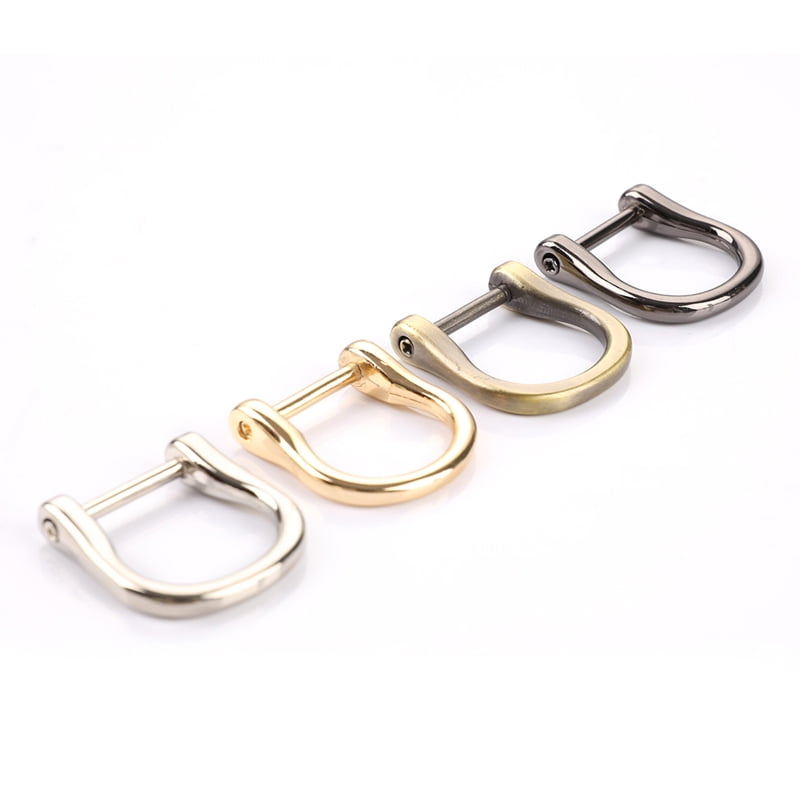 Detachable Removable Open Screw D Ring Buckle Shackle Clasp Leather ...