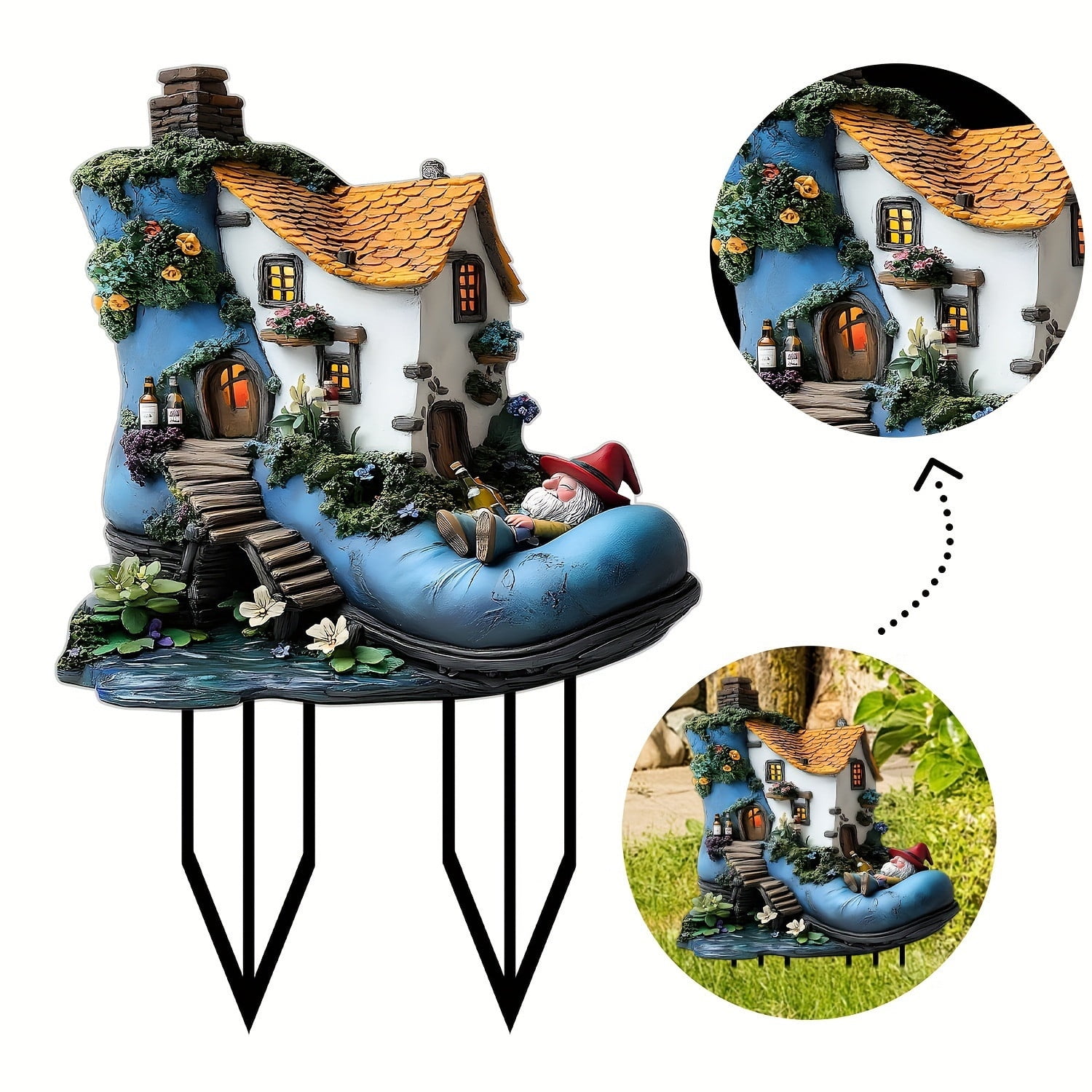 Click here for Wrkekc Clearance Acrylic Gnome House Garden Insert... prices