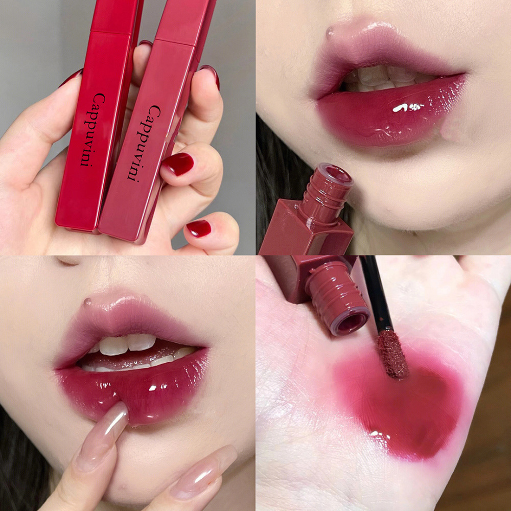 Square Tube Juice Mirror Water Lip Glaze Lip bo li chun Water Parity ...