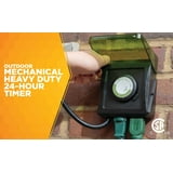 Woods Outdoor 24-Hour Heavy Duty Mechanical Plug-In Timer, 2 Grounded ...