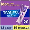 Tampax Radiant Tampons Trio Pack Light/Regular/Super Unscented (80 ...