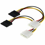Kentek 6 Inch IN 5.25" Molex to Right-Angled SATA Power Cable Cord 26 ...