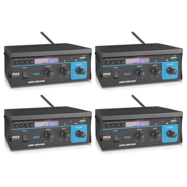 Pyle PCA2 80 Watt Stereo Sound Speaker Amplifier Receiver Home Audio ...