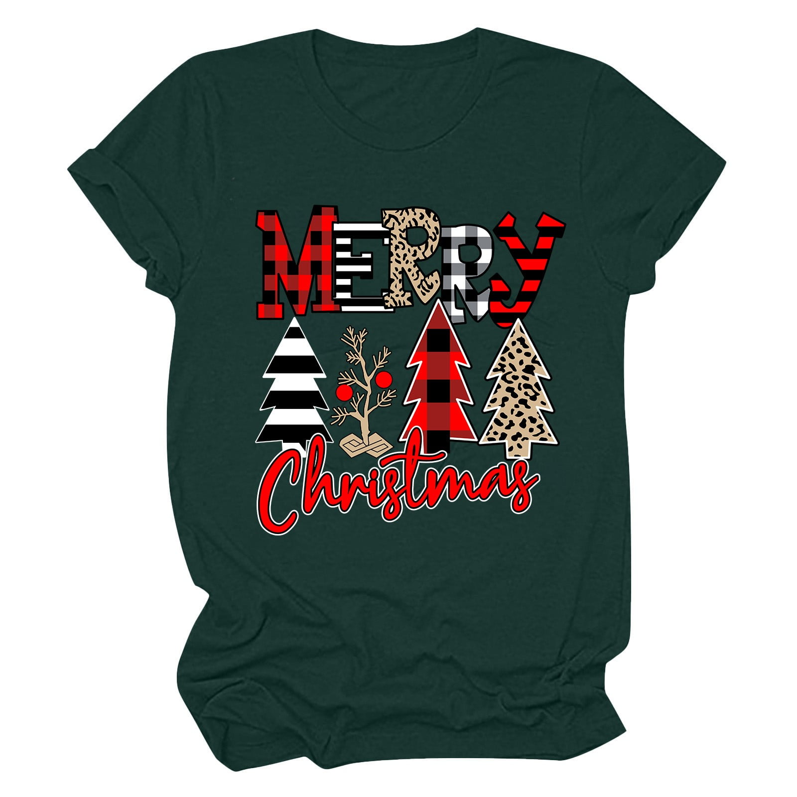 Click here for Unbranded Christmas Tree Top Womens Casual Round N... prices