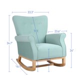 Ouyessir Nursery Rocking Chair, Modern Comfy Upholstered Accent Chair ...