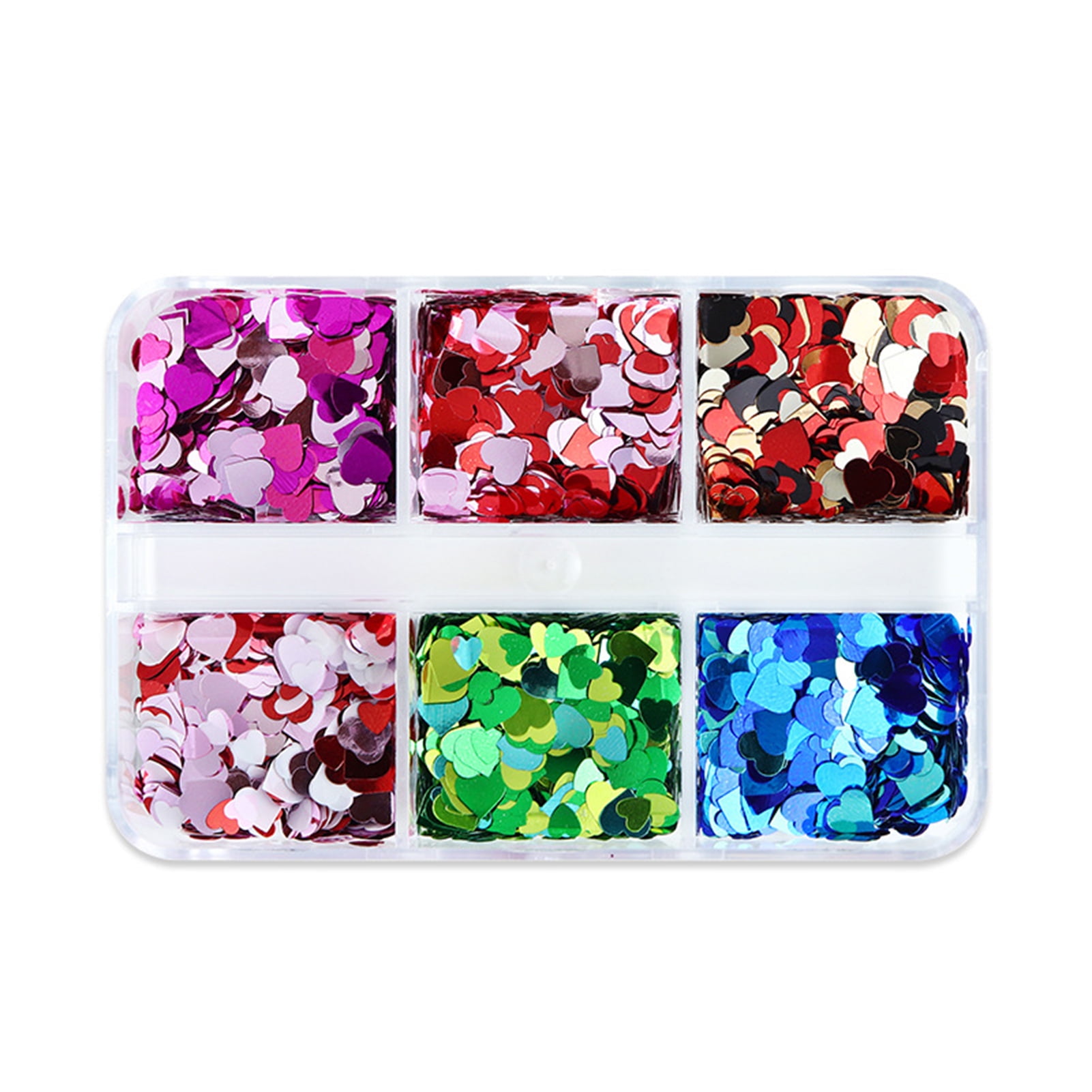 Hesroicy 1 Box Nail Art Sequins Shining Light-Reflective Sparkling DIY ...